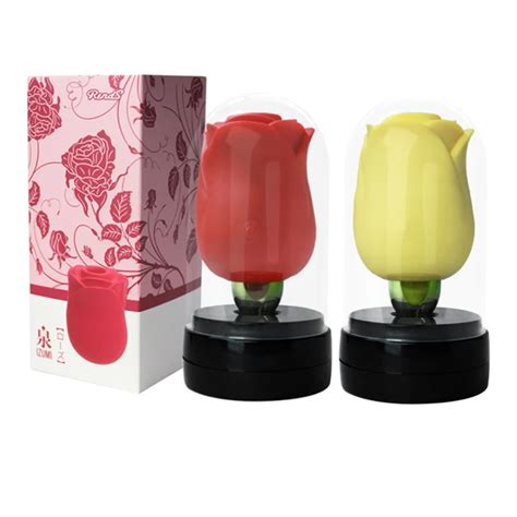 Rose Flower Shaped Sex Oral Licking Sucking Vibrator Adult Female Sex