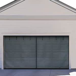 Shatex 16 Ft X 7 Ft Black Fiberglass Magnetic Stationary Garage Door