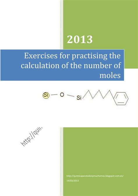 Exercises Number Of Moles Pdf