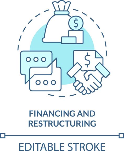 Financing And Restructuring Turquoise Concept Icon Complete Sale Agreement Merger Abstract