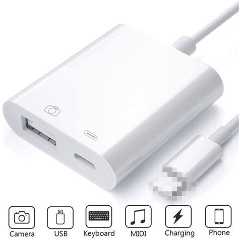 Usb Camera Adapter With Charging Port Portable Usb Female Otg Adapter