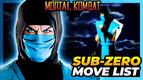 Sub Zero Move List Mortal Kombat Mk1 Youtube