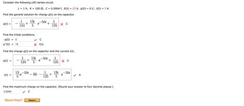 Consider The Following LRC Series Circuit L Chegg