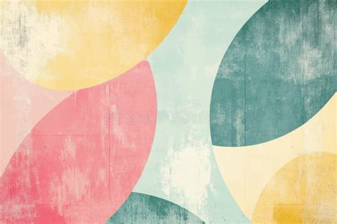 Modern Abstract Background Featuring Overlapping Circles And Ovals In Pastel Colors With A