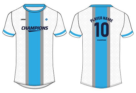 스포츠 저지 티셔츠 디자인 컨셉 벡터 템플릿 크리켓 축구 배구 럭비 테니스 및 배드민턴 유니폼앞과 뒷면보기가 있는 라운드 넥 풋볼 저지 컨셉 0명에 대한 스톡 벡터 아트 및