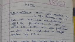 Html Notes Pdf IT And Web Design Notes Teachmint
