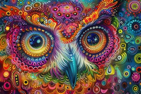 Psychedelic Owl Art Graphic By Sun Sublimation · Creative Fabrica