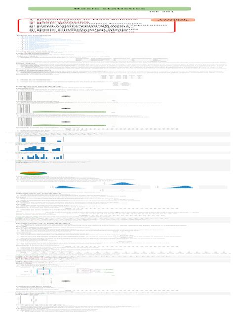 Topic3basicstatistics Pdf Descriptive Statistics Statistical Theory