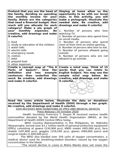 Visual Verbal Performance Task Pdf Pandemic
