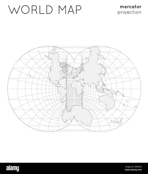 Vector World Map Projection