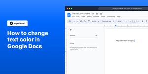How To Change Text Color In Google Docs