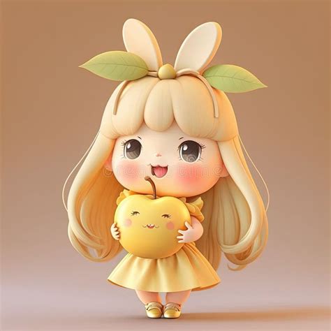 Ai Generated Illustration Of An Adorable Anime Girl With Bunny Ears