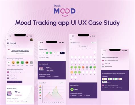 Mood Tracking App Ui Ux Case Study On Behance