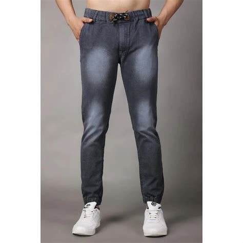 Solid Men Slim Mid Rise Grey Jogger Jeans At ₹ 350piece In New Delhi