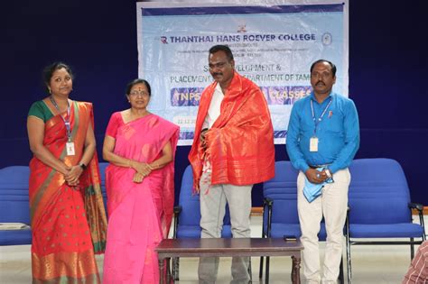 Skill Development And Placement Cell And Department Of Tamil Thanthai Hans Roever College