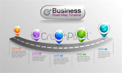 Infographic Business Roadmap Timeline Ver Stock Vector Crushpixel