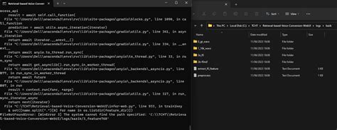 Training Wont Start Filenotfounderror · Issue 504 · Rvc Project