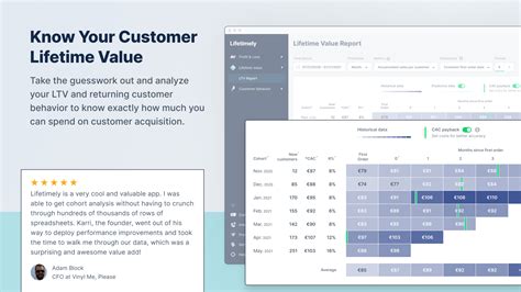 lifetimely profit dashboard lifetime value analytics and benchmarks