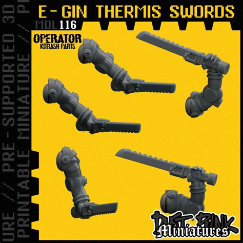 3d printable mdl116 e gin thermis blades [pre supported] by django ocp