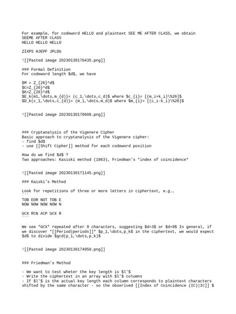 Vigenere Cipher Pdf Cipher Applied Mathematics