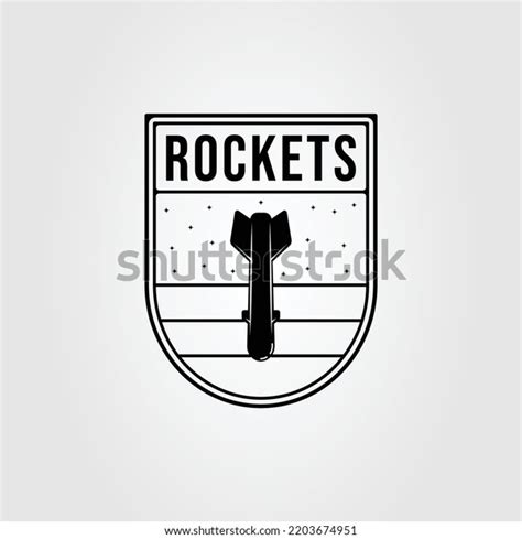 Explosive Rocket Missile Launch Logo Vector Stock Vector Royalty Free