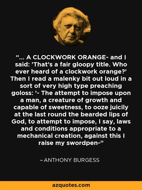 A Clockwork Orange Book Quotes