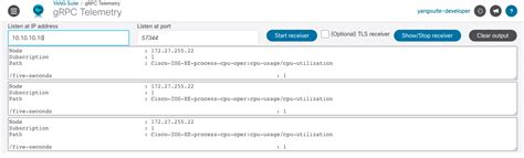 Telemetry Over GRPC Clear Channel YANG Suite Cisco DevNet