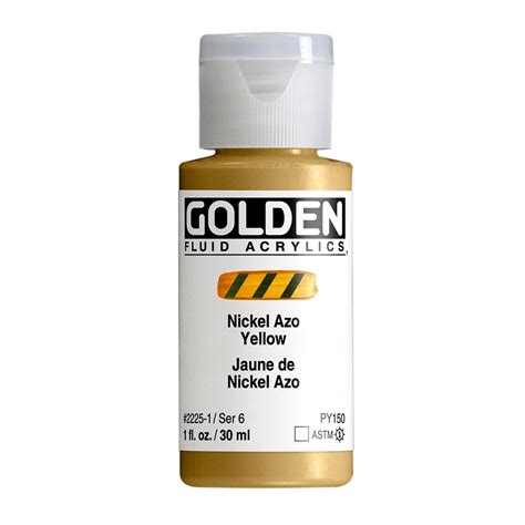 Fluid Acrylic Color Nickel Azo Yellow Golden Artist Colors