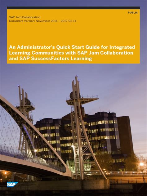 An Administrators Quick Start Guide For Integrated Learning Communities With Sap Jam