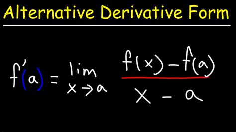 alternate form of the limit definition of the derivative calculus