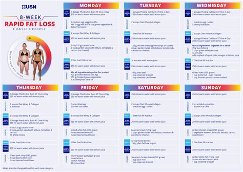 8 Week Rapid Fat Loss Crash Course Female By Usn Ultimate Sports