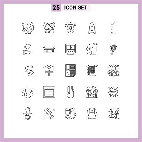 25 Creative Icons Modern Signs And Symbols Of Design Startup Harlequin Speedup Rocket Editable