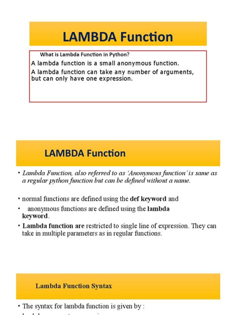 What Is Lambda Function In Python Pdf Anonymous Function Parameter Computer Programming