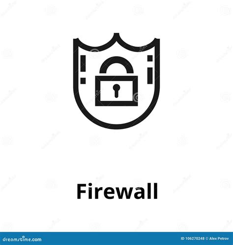 Firewall Line Icon Stock Illustration Illustration Of Line 106270248