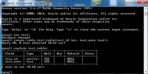 How To Create A Test Table In Mysql Evirtualguru