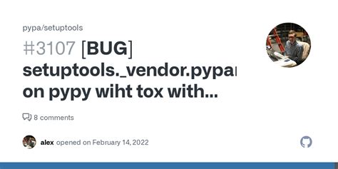 Bug Setuptoolsvendorpyparsingparseexception On Pypy Wiht Tox With Setuptools 6090