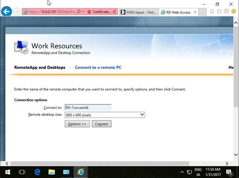 Windows Server R Connect To RemoteApp Server World