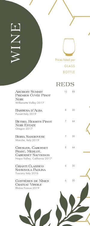 Wine List Templates That Are Easy To Edit Musthavemenus