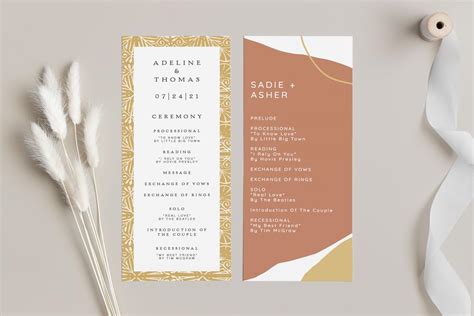 Creative Wedding Program Wording Free Wedding Program Templates You