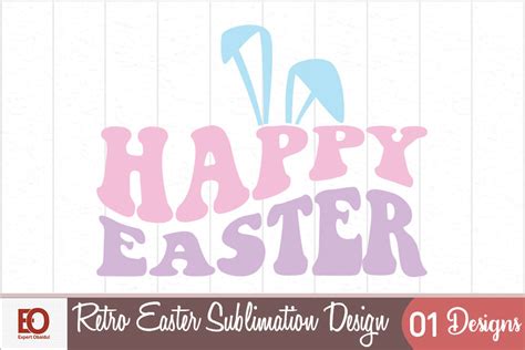 Happy Easter Retro Easter Quotes Graphic By Expertobaidul · Creative