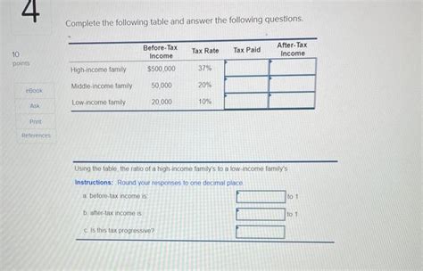 Solved 4 Complete The Following Table And Answer The