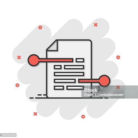 만화 스타일의 벡터 만화 문서 종이 아이콘 용어 시트 컨셉 일러스트 픽토그램 문서 분석 비즈니스 스플래시 효과 개념 계약서에 대한 스톡 벡터 아트 및 기타 이미지 Istock