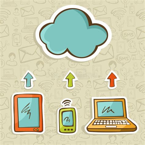 Cloud Computing Network Concept Stock Vector Illustration Of Global Blog 32017934