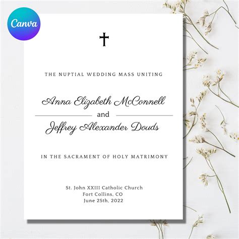 Catholic Wedding Mass Template