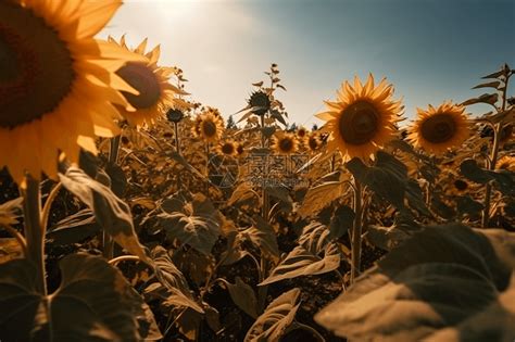 花园中的向日葵高清图片下载 正版图片600101673 摄图网