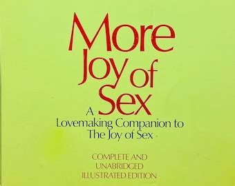 More Joy Of Sex Book Etsy