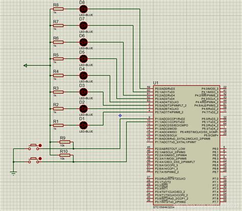 基于proteus仿真51单片机基本输入输出端口实验proteus输入输出端口名称 Csdn博客
