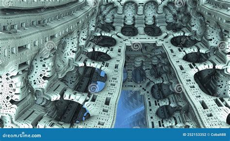 Abstract Background Fantastic Blue Metal Structures Stock Illustration Illustration Of