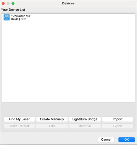 Lightburn 1 7 08 Onelaser Xrf M2 Mac Mini And Lightburn Bridge