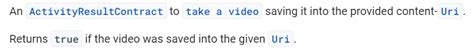 How To Get The Uri Of The Video Captured With Registerforactivityresult In Android Stack